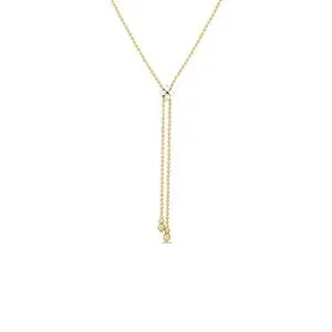 Roberto Coin 18k Yellow Gold Diamond Flower Lariat Necklace - Yg