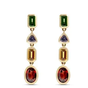Benbridge 14k Yellow Gold Gemstone Drop Earrings - Multicolored