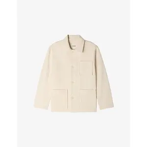Sandro Side-pocket Cotton Worker Jacket - Ecru