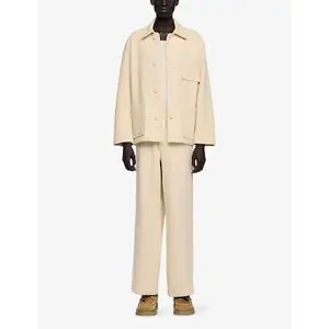 Sandro Side-pocket Cotton Worker Jacket - Ecru