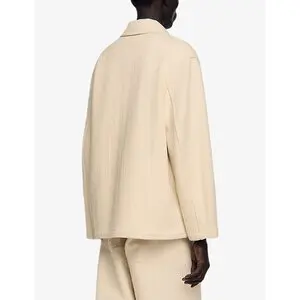 Sandro Side-pocket Cotton Worker Jacket - Ecru