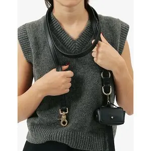 CAFIDE Vegan Leather Poop Bag Holder With Gold Tone Clasp