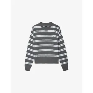 Zadig&Voltaire Striped Cashmere Jumper - Anthracite