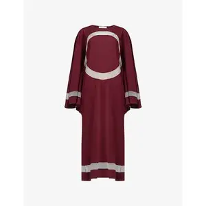 LEEM Circle-print Floaty-sleeve Woven Kaftan