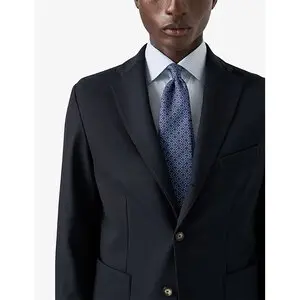 Eton Checked Contemporary-fit Cotton-twill Shirt - Mid Blue