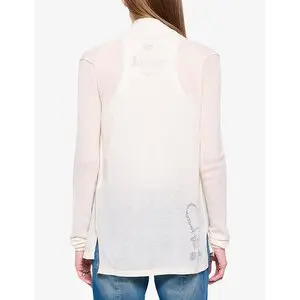 Zadig&Voltaire Robyn Rhinestone-embellished Cashmere Cardigan - Vanille