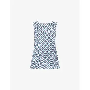 Max Mara Pelota Printed Peplum Woven Top