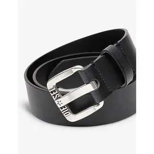 DIESEL® B-star Ii Logo-embossed Leather Belt