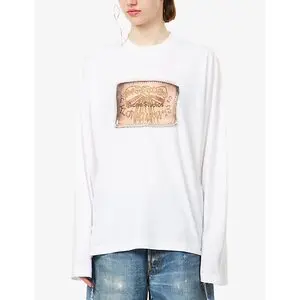 Acne Studios Long-sleeve Logo Cotton T-shirt
