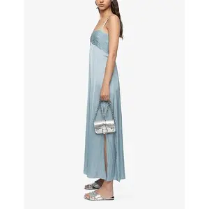 Zadig&Voltaire Satin V-neck Maxi Dress