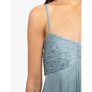 Zadig&Voltaire Satin V-neck Maxi Dress