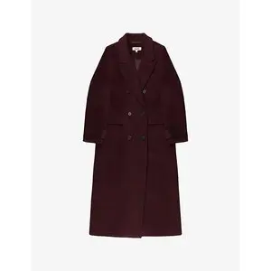 RO&ZO Peak-lapel Double-breasted Wool-blend Coat