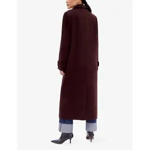RO&ZO Peak-lapel Double-breasted Wool-blend Coat
