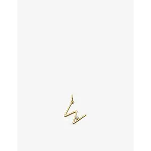 Monica Vinader Solitaire Diamond Initial W Pendant - Gold