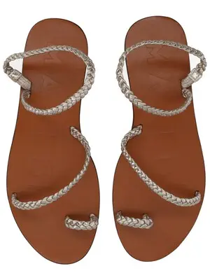 Manebí Sandalo Canyon Flat Sandals - Silver