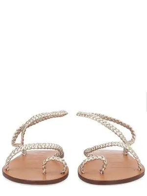 Manebí Sandalo Canyon Flat Sandals - Silver