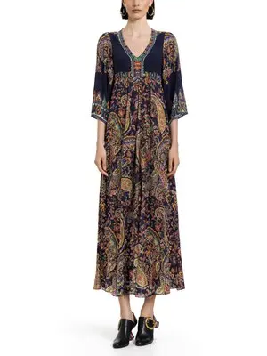 Etro Paisley Print Maxi Dress