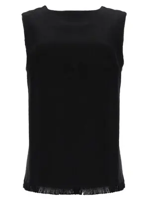 Max Mara Anika Linen Top - Black