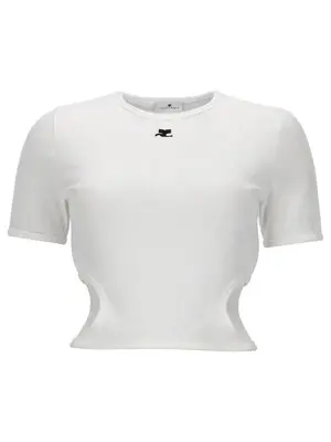 COURREGES Logo Cut-out T-shirt