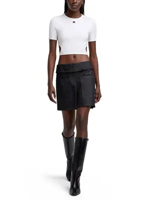 COURREGES Logo Cut-out T-shirt