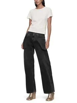 MAISON MARGIELA Cut Out Detailed Jeans - Black