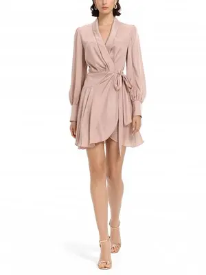 Zimmermann Wrap Mini Dress - Pink