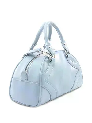 Prada 2010's Soft Leather Two-way Tote Bag - Blue