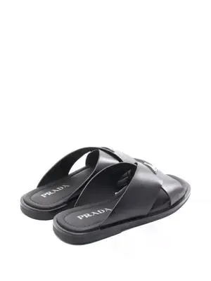Prada Criss-cross-strap Leather Sandals