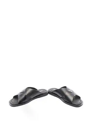 Prada Criss-cross-strap Leather Sandals