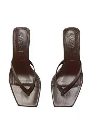 AeydĒ 75mm Solange Heeled Sandals - Brown