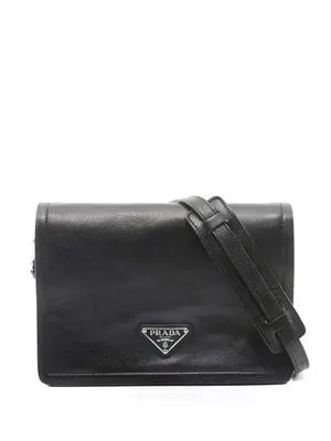 Prada 2010s Glace Leather Shoulder Bag