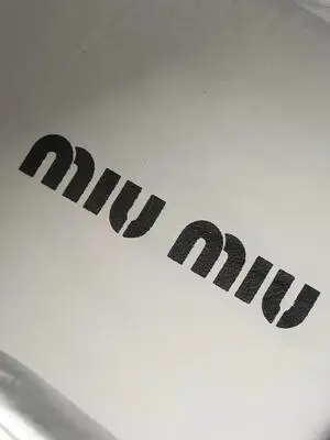 Miu Miu Metallic Quilted Sneakers