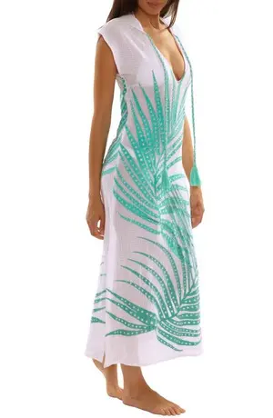 Trina Turk Sheer Tropics Cover-up Dress