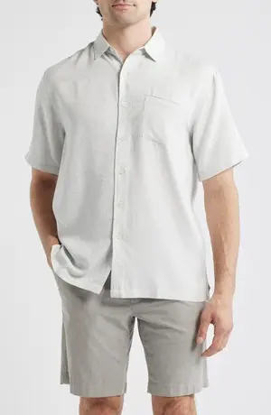 KAHALA Ho'l Nalo Jacquard Short Sleeve Button-up Shirt - Shell