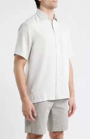 KAHALA Ho'l Nalo Jacquard Short Sleeve Button-up Shirt