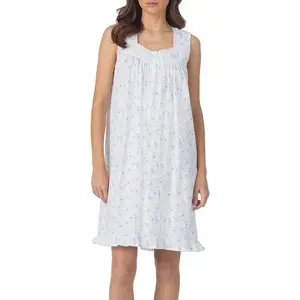 Eileen West Sleeveless Cotton Jersey Nightgown Rosbud