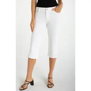 LIVERPOOL Side Slit Capri Jeans - Bright White