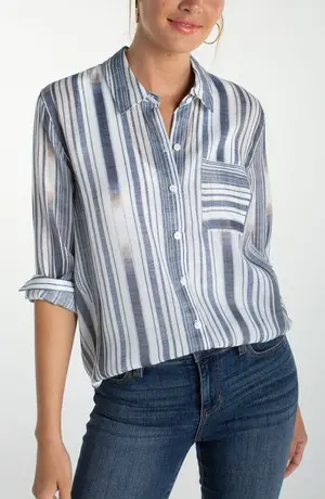 LIVERPOOL Striped Button-up Shirt