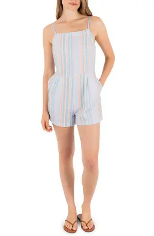 Hurley Avalon Cotton Romper - Blue Multi