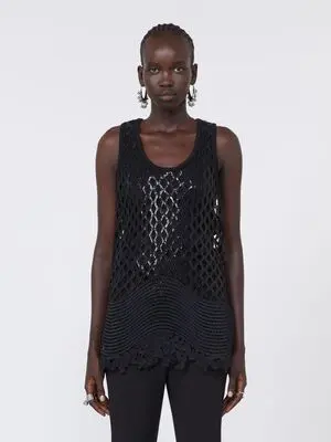Max Mara Sequinned Mesh Top