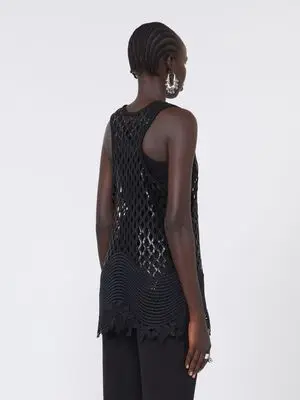 Max Mara Sequinned Mesh Top