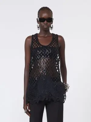 Max Mara Sequinned Mesh Top