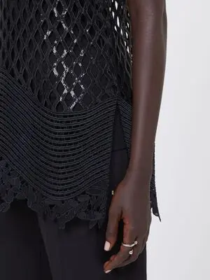 Max Mara Sequinned Mesh Top