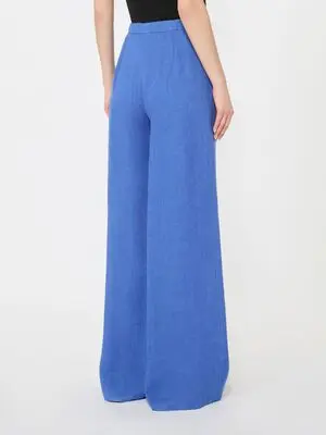 Max Mara Linen Twill Trousers - Navy
