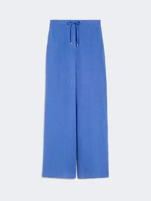Max Mara Linen Twill Trousers - Navy