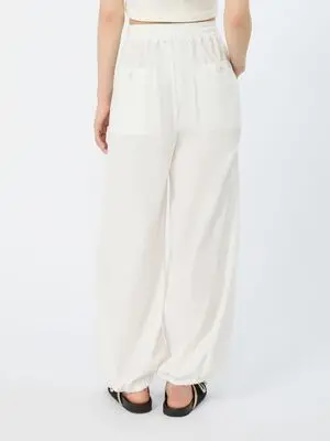 Max Mara Cotton Poplin Wide Leg Trousers