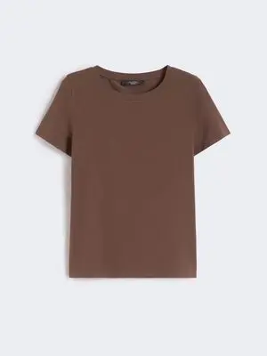 Max Mara Stretch Jersey Basic T-shirt - Chocolate