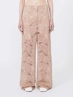 Max Mara Lace Straight Leg Trousers - Nudo