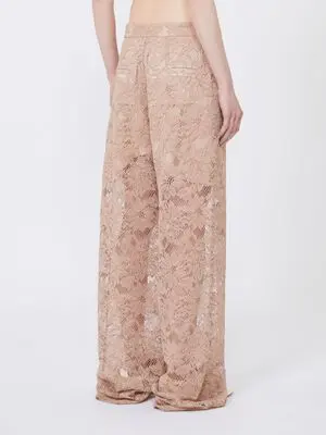 Max Mara Lace Straight Leg Trousers - Nudo