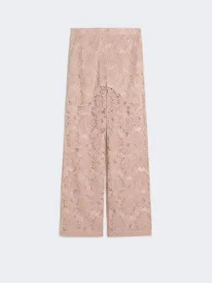Max Mara Lace Straight Leg Trousers - Nudo